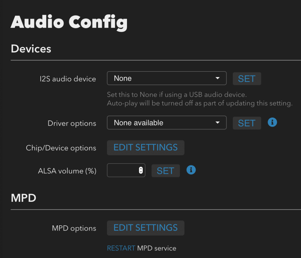 무드오디오 (moOde audio player) 사용법 – 먼당에서